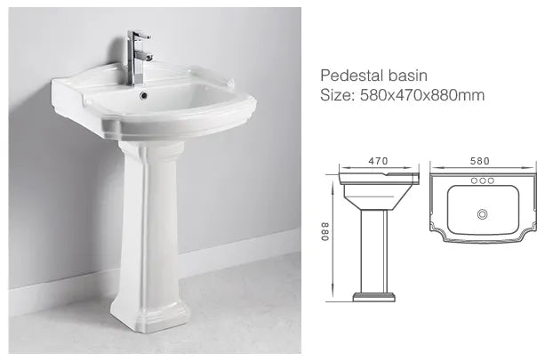 Lyon Pedestal Sink – Vintage Hardware Manila