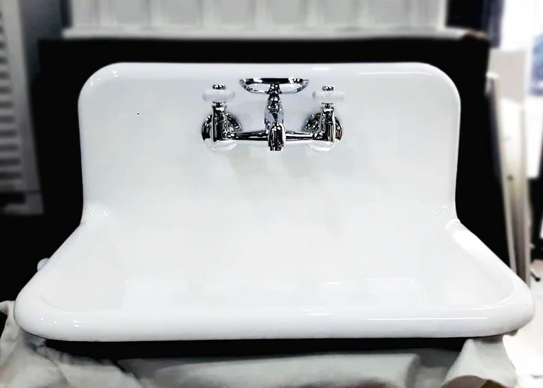 White Enamel Cast Iron Sink – Vintage Hardware Manila